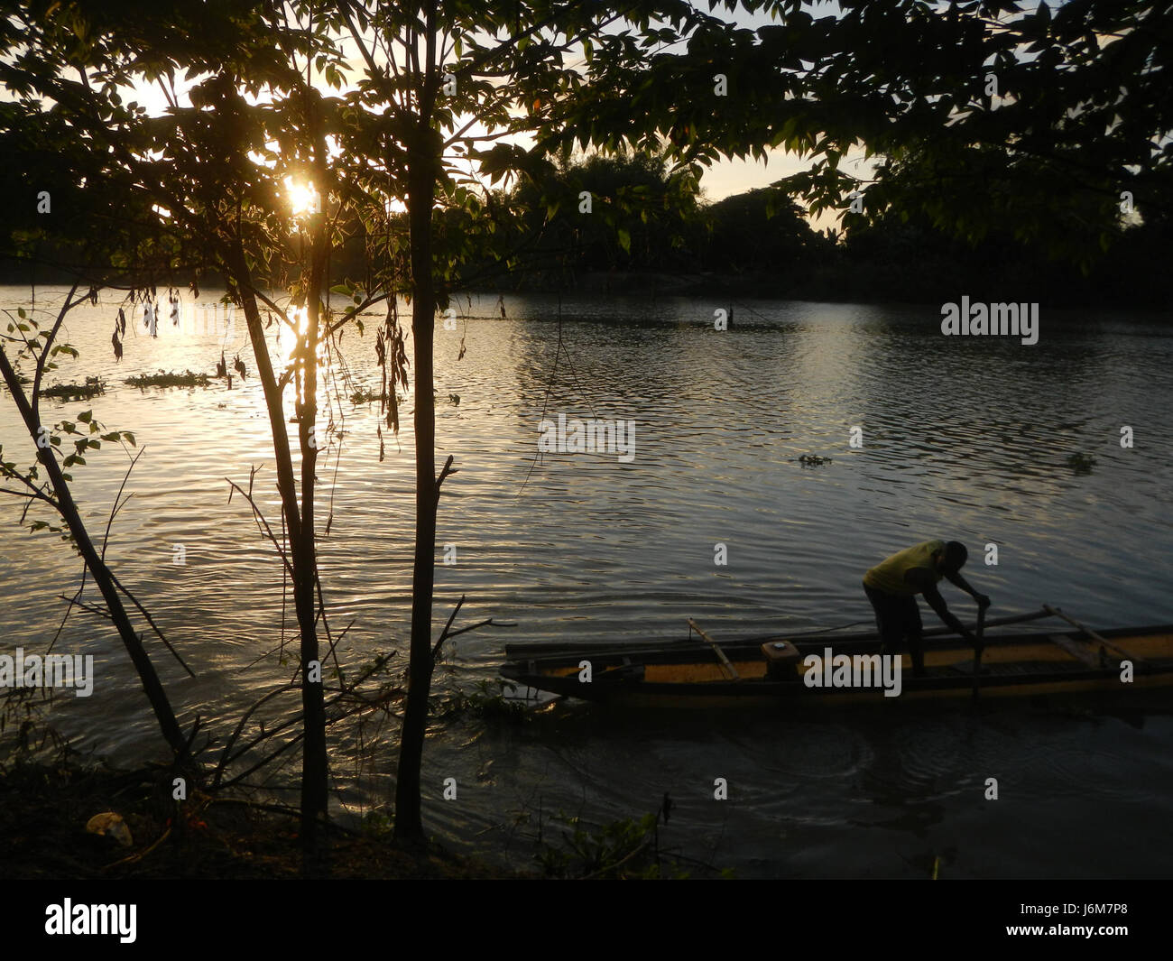 09720 River banks San Miguel Bridge San Simon Pampanga River 13 Stock ...