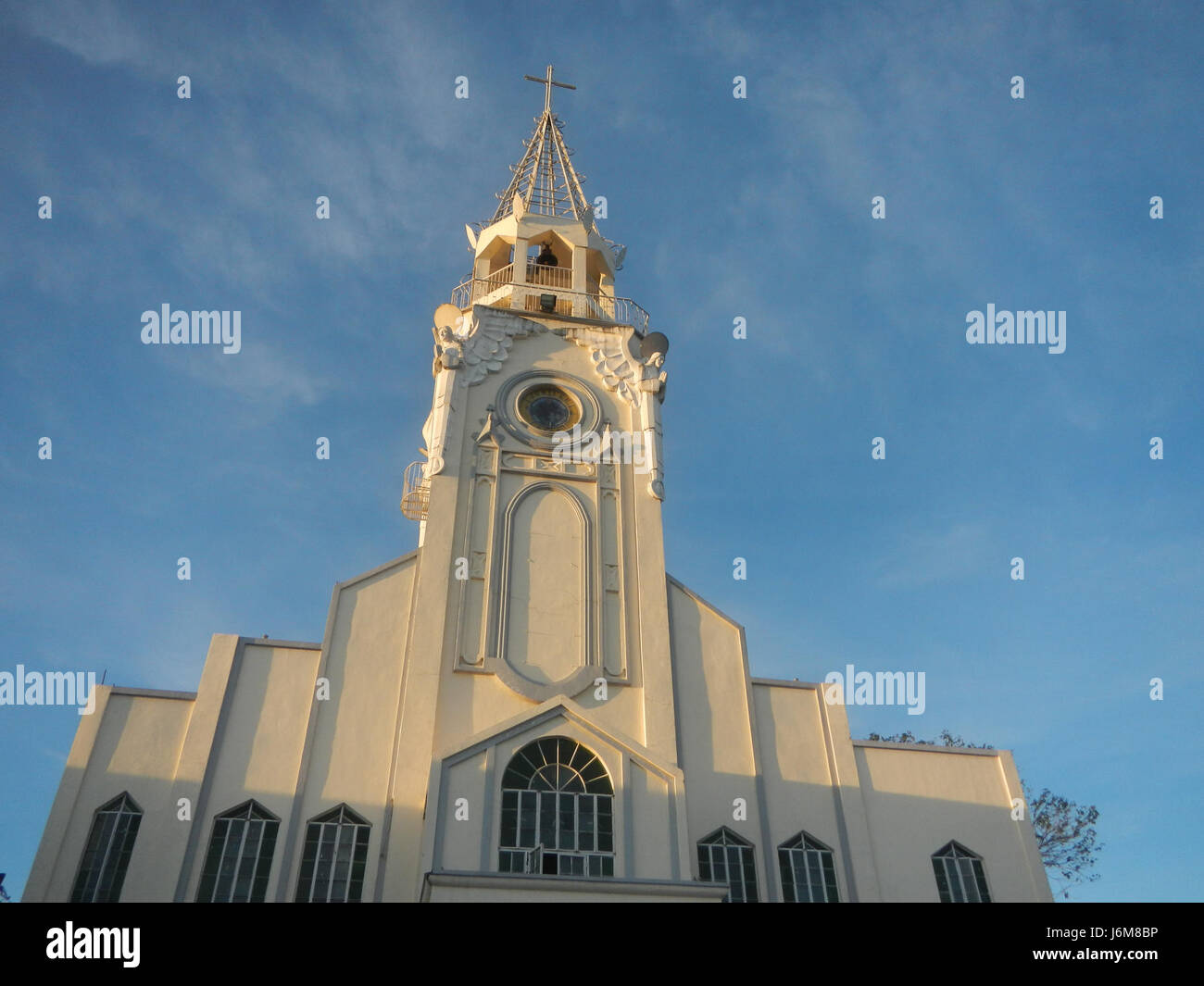 The bell tower of Pinaod in San Ildefonso, Bulacan, Philippines, is a ...