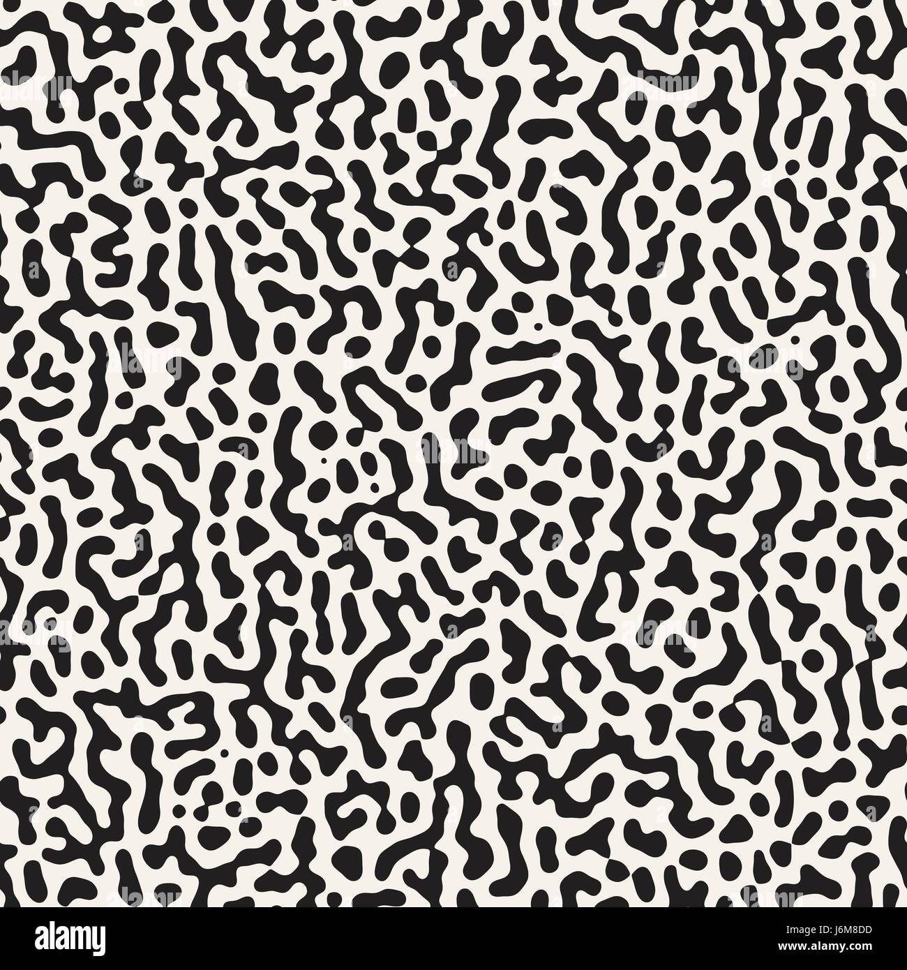 Vector Seamless Grunge Pattern. Black and White Organic Shapes. Messy ...