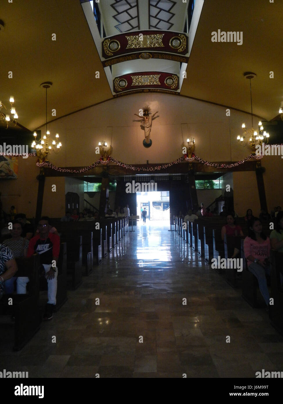 This image shows the San Roque Parish Church in Pasay City, Philippines ...