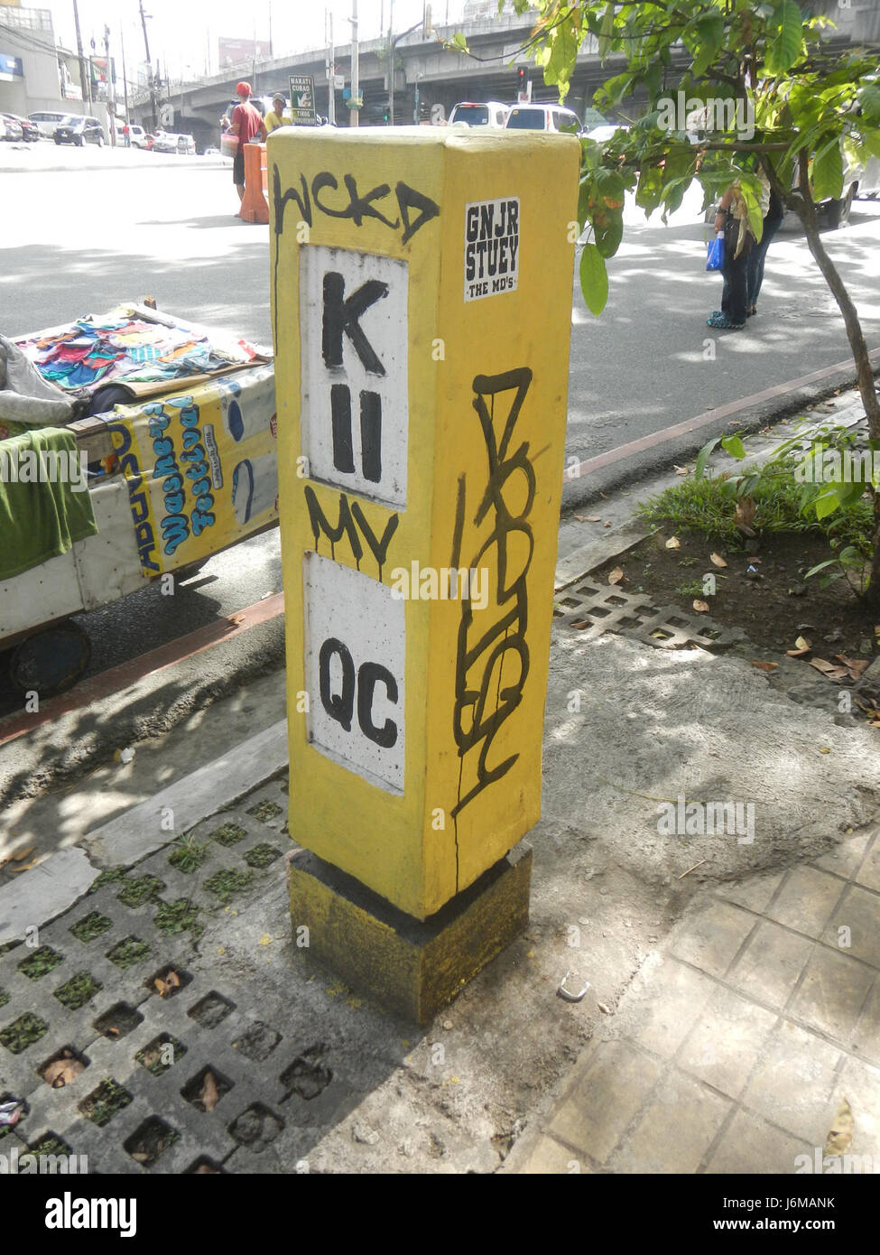 This image depicts the Edsa Timog Avenue flyover, located in Quezon ...