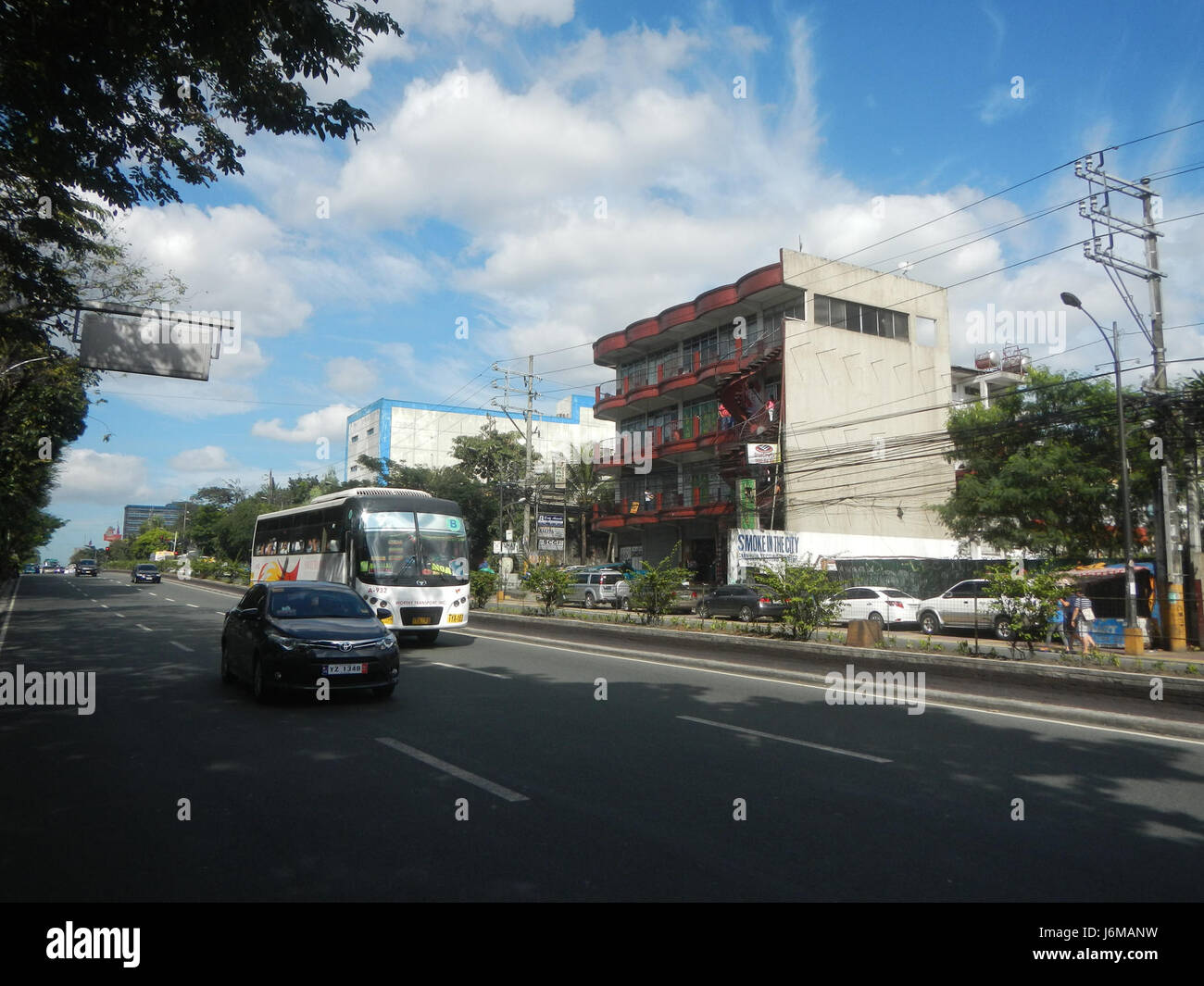 This image depicts the Edsa Timog Avenue Flyover, a major ...