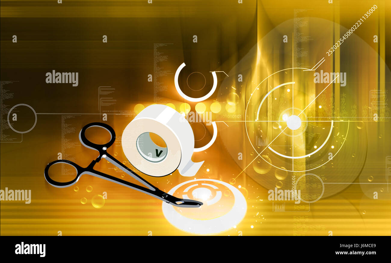 clinic dressing scissors scissor cotton tape doctor physician medic ...