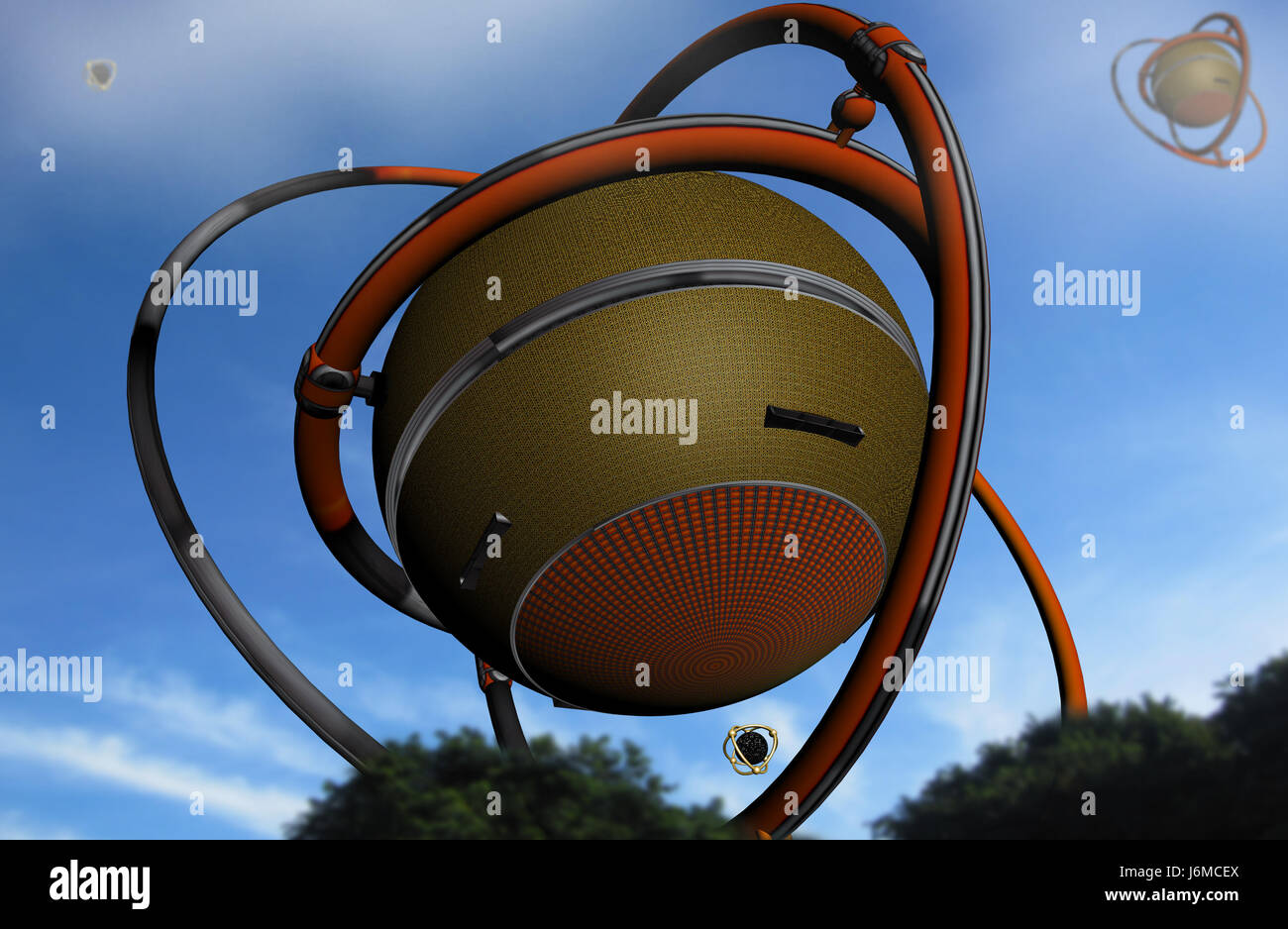 art encounter backdrop background gold alien wheel science future ...