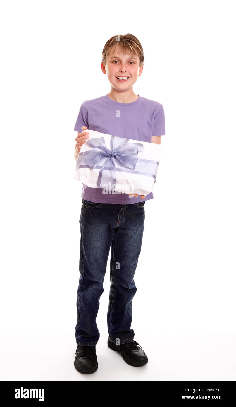present party celebration gift imagining boy lad male youngster child ...