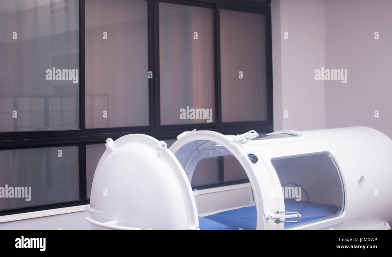 HBOT hyperbaric oxygen therapy tank chamber in hospital clinic to treat ...