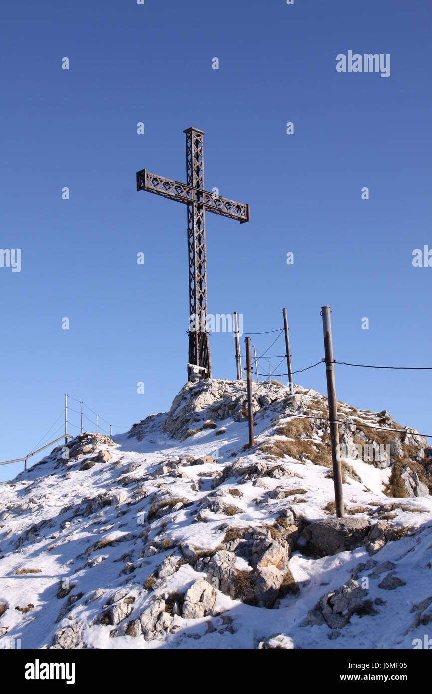 summit cross on the unterberg Stock Photo - Alamy