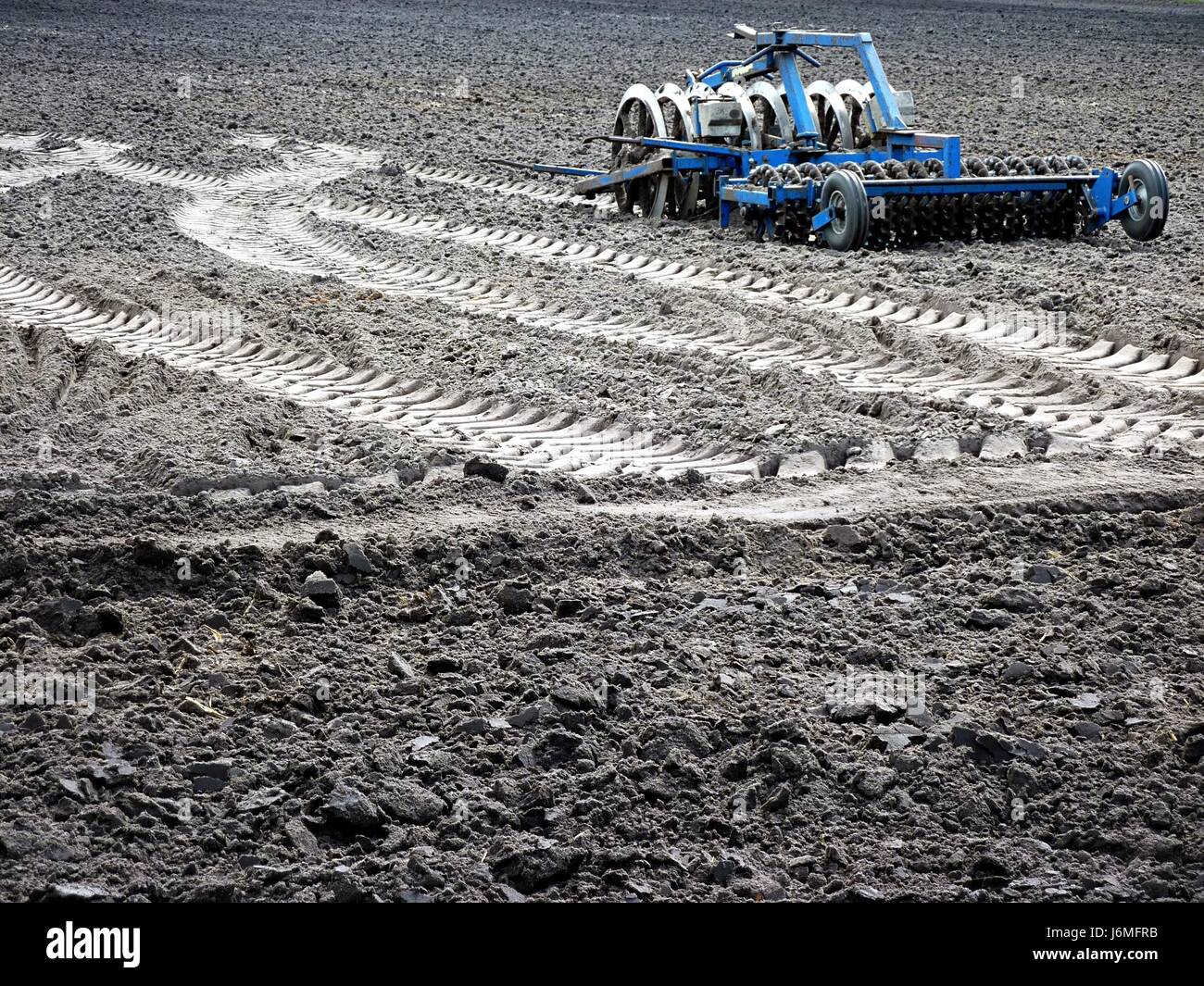 ground soil earth humus acre track harrow bucolic engine drive motor ...