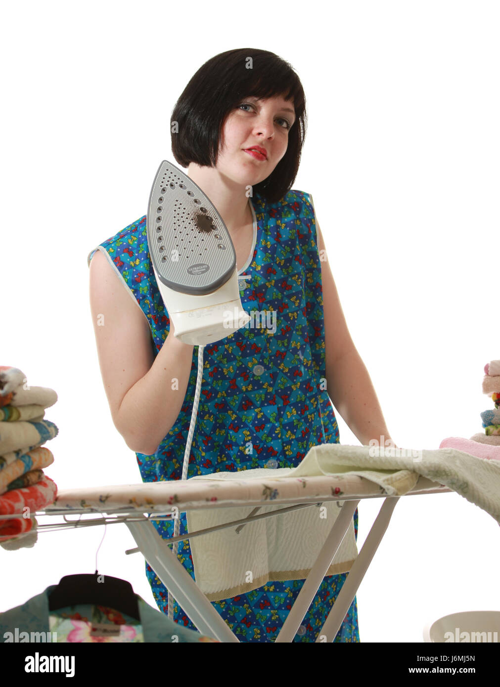 smock housewife apron apron dress iron laundry ironing board smock ...