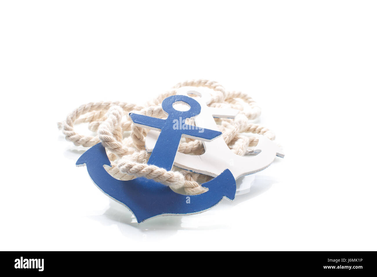 Wooden decorative anchor Stock Photo - Alamy