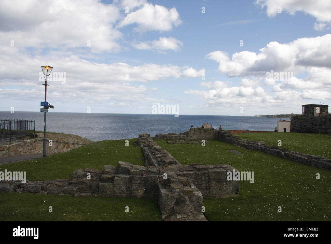 church cathedral ruins scotland ancient fife salt water sea ocean water ...