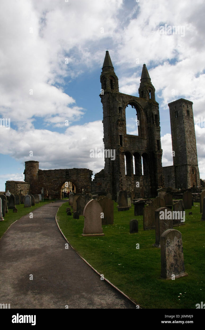cemetery ruins scotland castle celtic fife salt water sea ocean water ...
