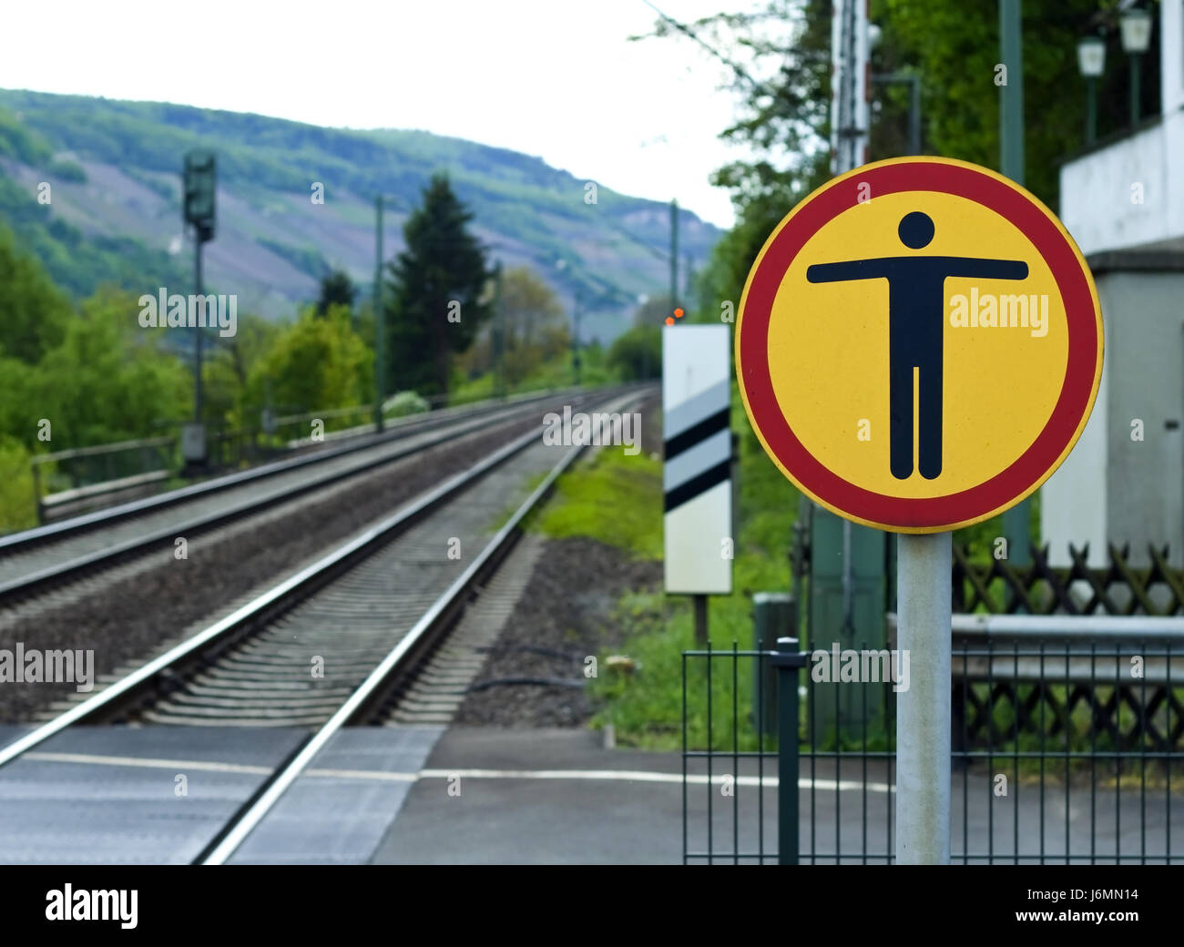 sign signal station danger tracks level crossing prohibition sign ...