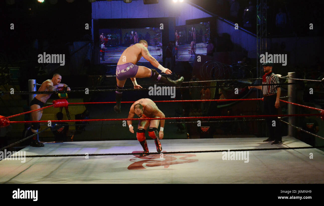 lnternational professional superstars wrestler in action during ...