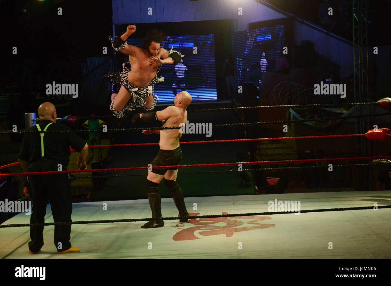 lnternational professional superstars wrestler in action during ...