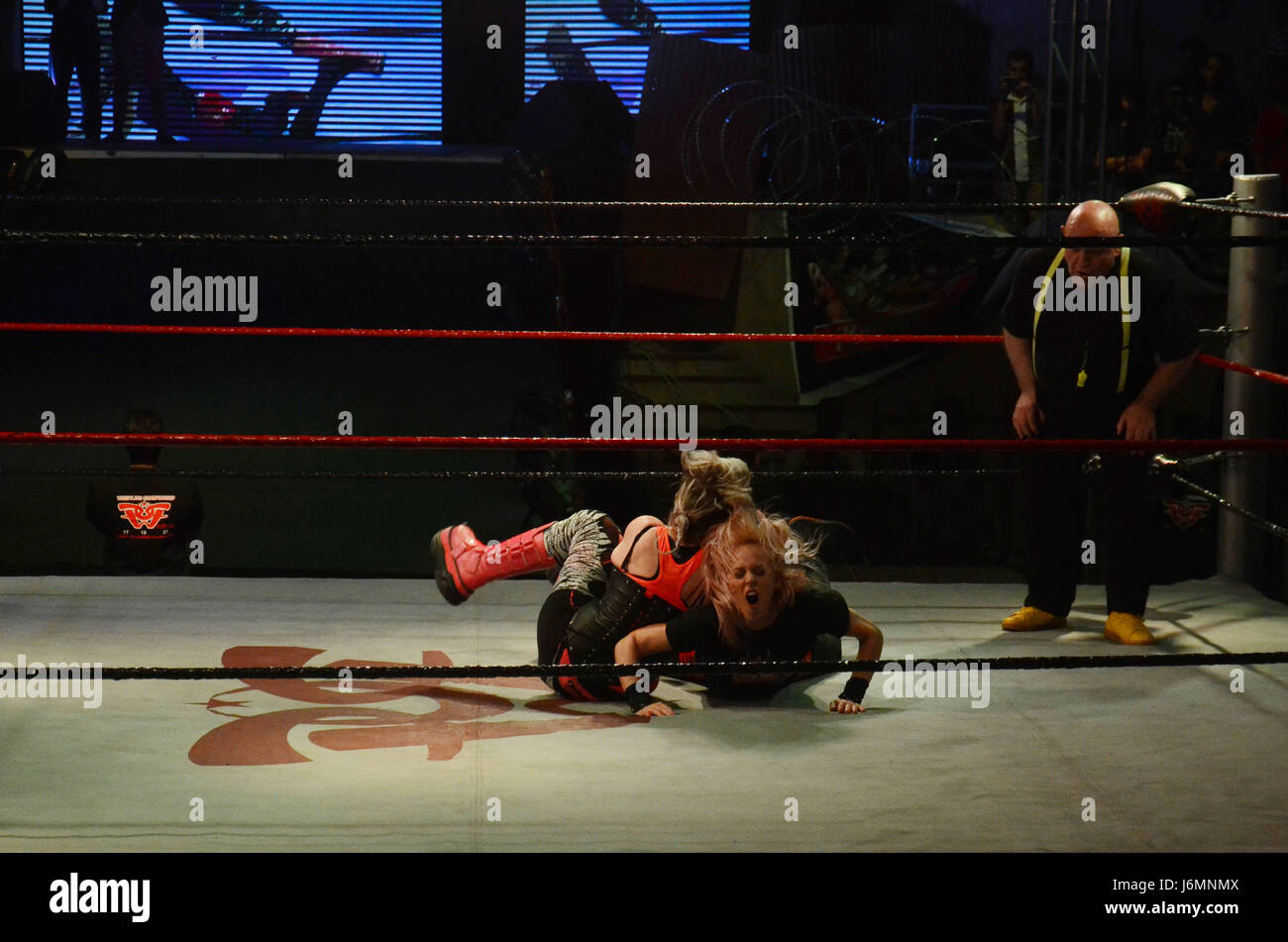 lnternational professional superstars wrestler in action during ...