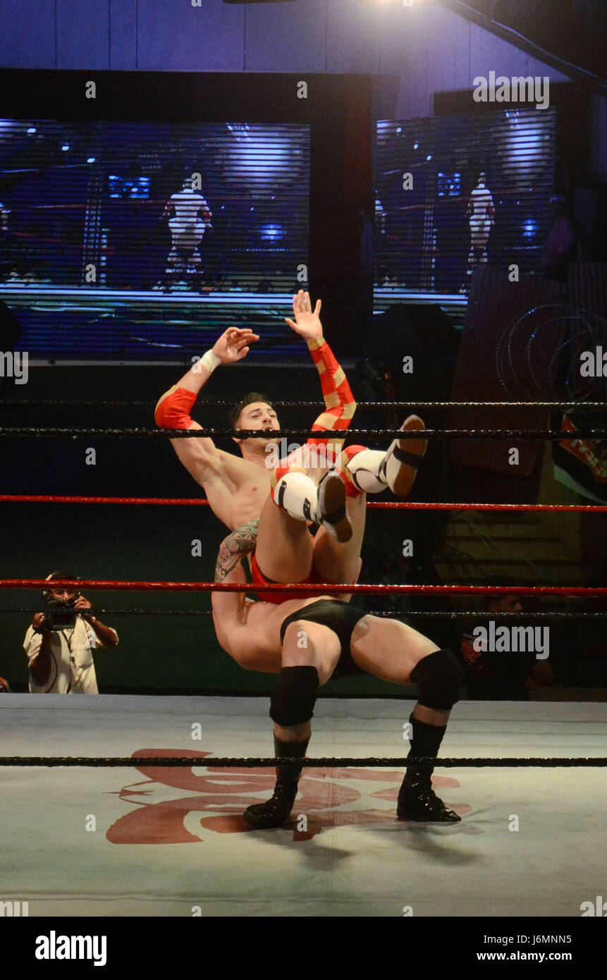 lnternational professional superstars wrestler in action during ...