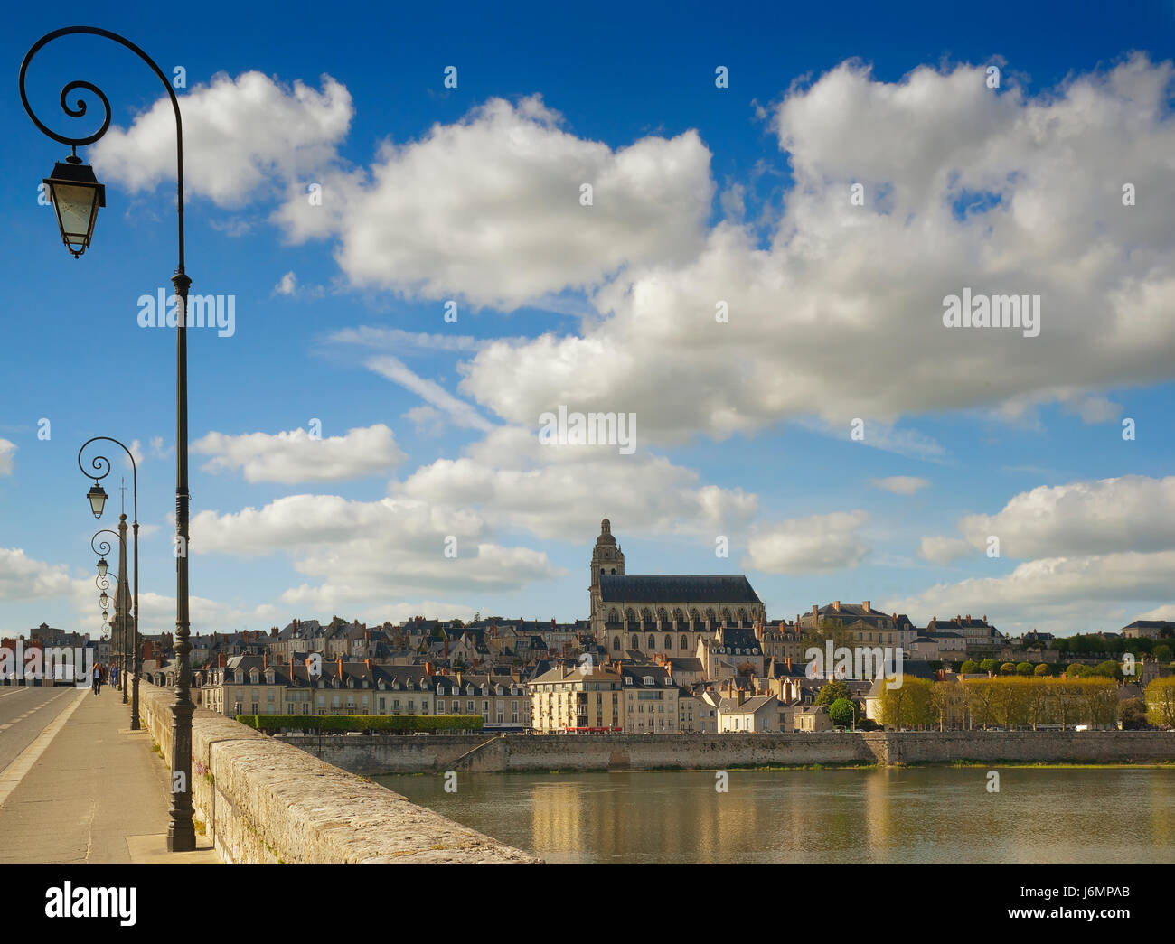 bridge cathedral france current of the river river water city town ...