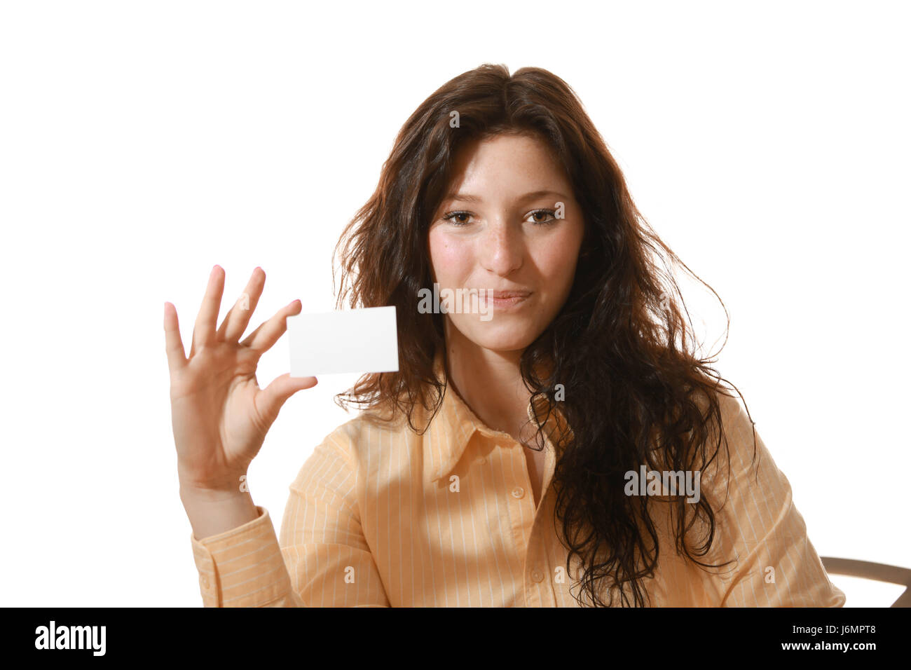 woman present indicate show card visiting card shield woman hand hands ...