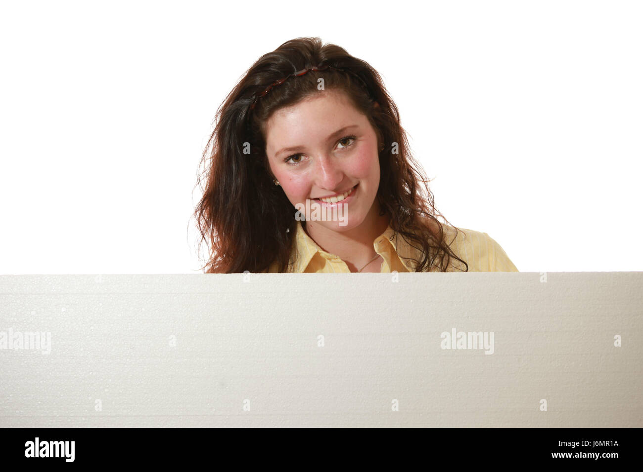 woman with sign Stock Photo - Alamy
