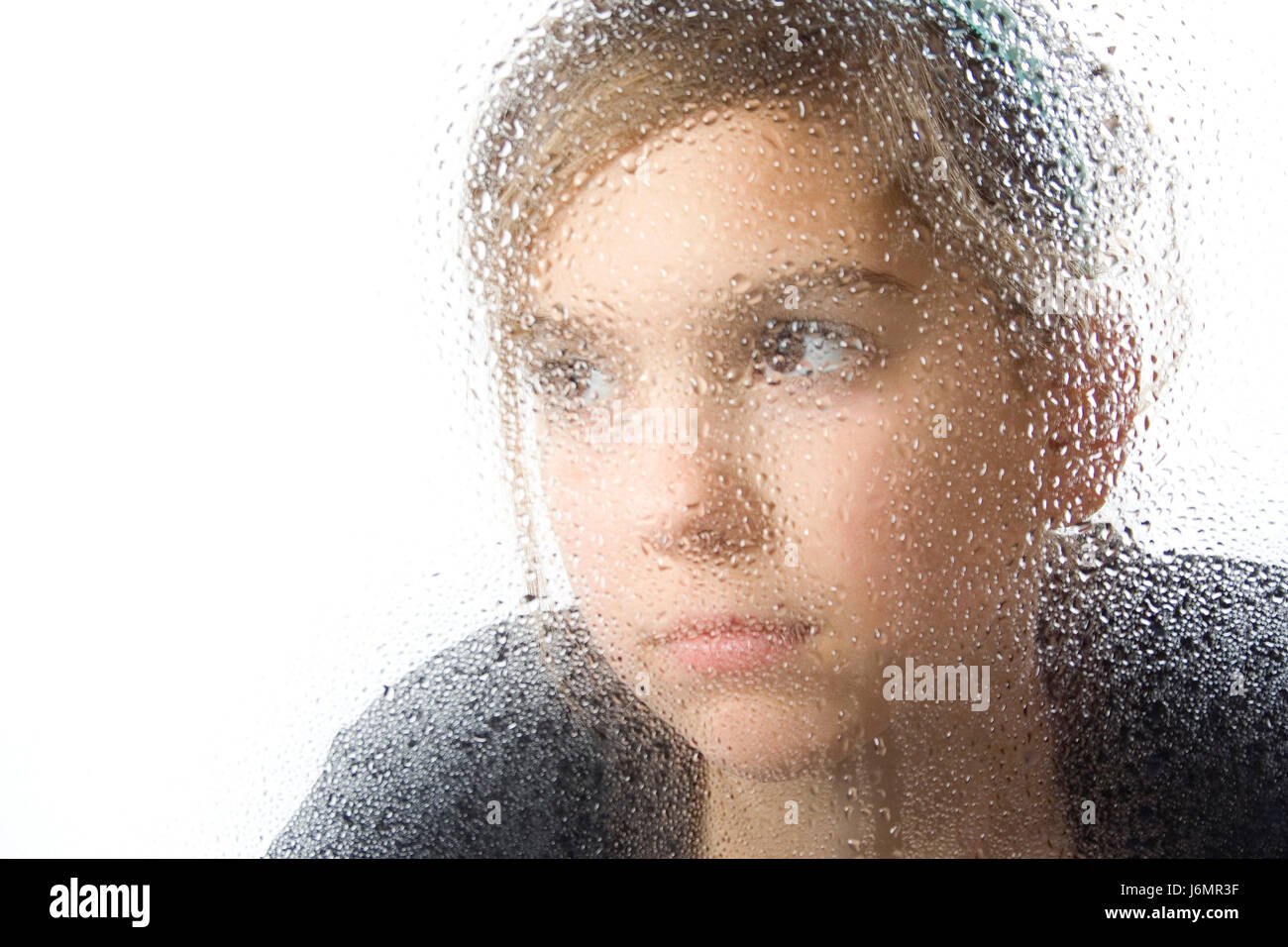 window porthole dormer window pane portrait water drop waterdrop water ...