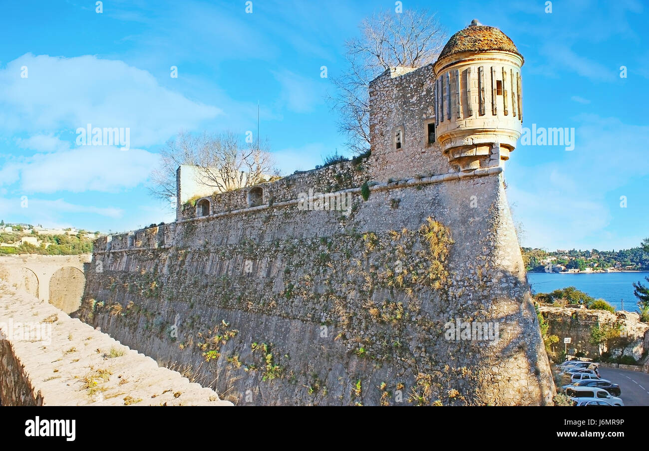 The preserved medieval St Elme citadel in Villefranche-sur-Mer, France ...