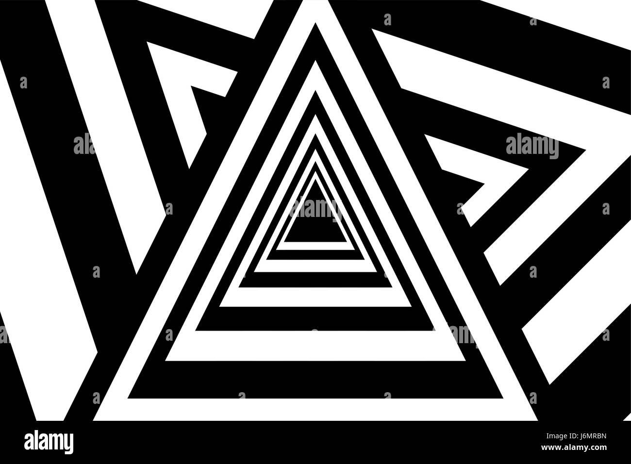 Triangles abstract black and white background Stock Vector Image & Art ...