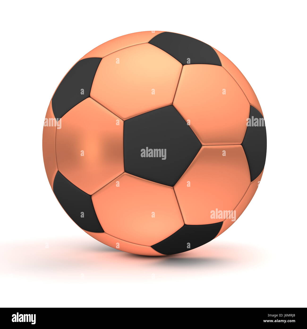 ball bright shiny copper metallic bronze sport sports soccer football ...