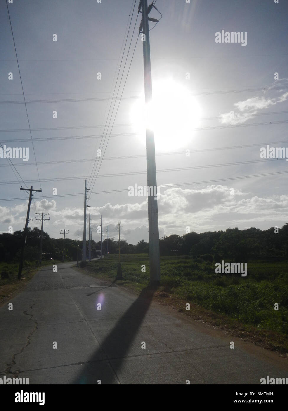 An agricultural landscape in San Rafael, Bulacan, showing paddy fields ...