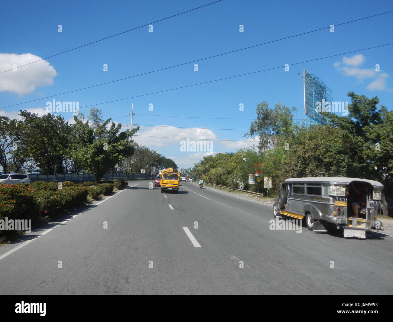 The Maharlika Highway in the Bulacan province of the Philippines is a ...