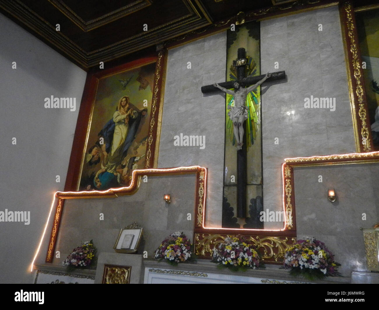 The interior of the Immaculate Conception Parish Church in Pandi ...