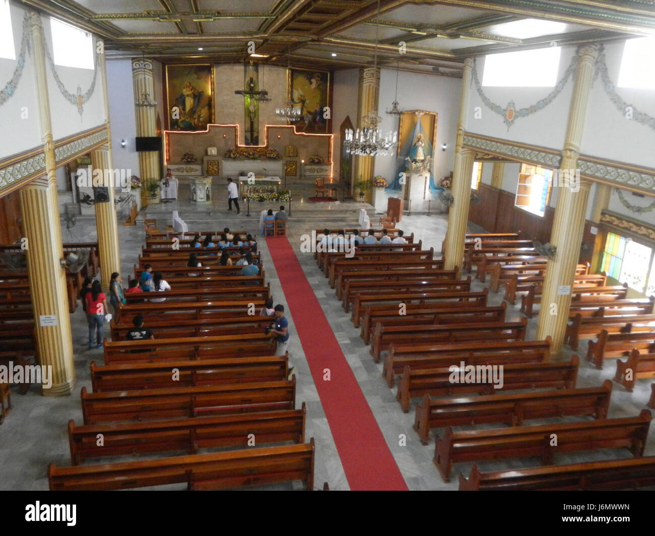 The Immaculate Conception Parish Church in Pandi, Bulacan, features an ...