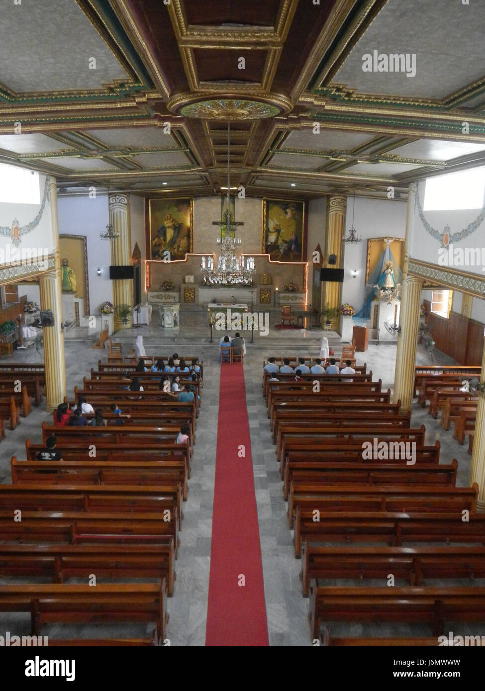 The interior of the Immaculate Conception Parish Church in Pandi ...