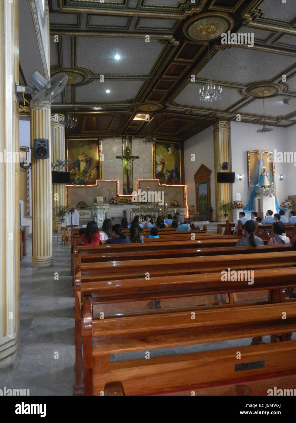 The interior of the Immaculate Conception Parish Church in Pandi ...