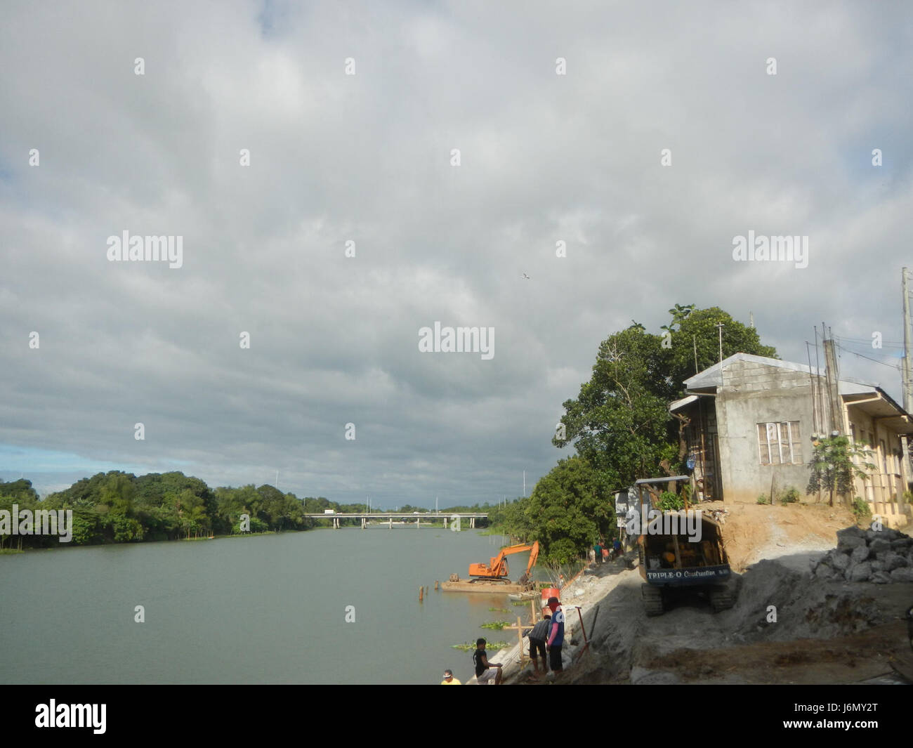 This image or document depicts a riprap construction project along the ...
