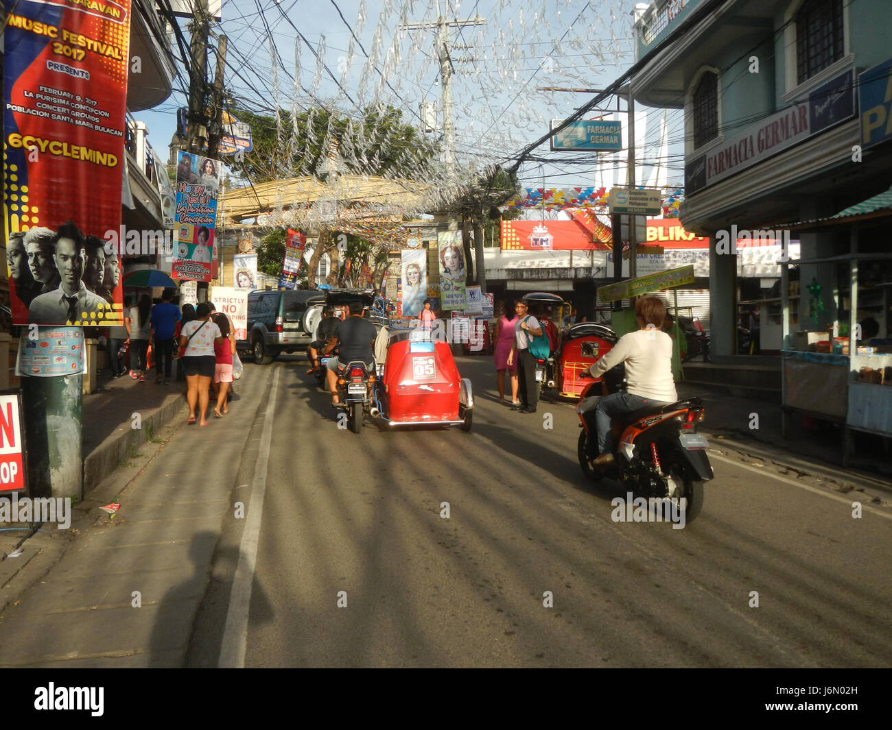 This image captures the Town Proper and Municipal Hall of Santa Maria ...