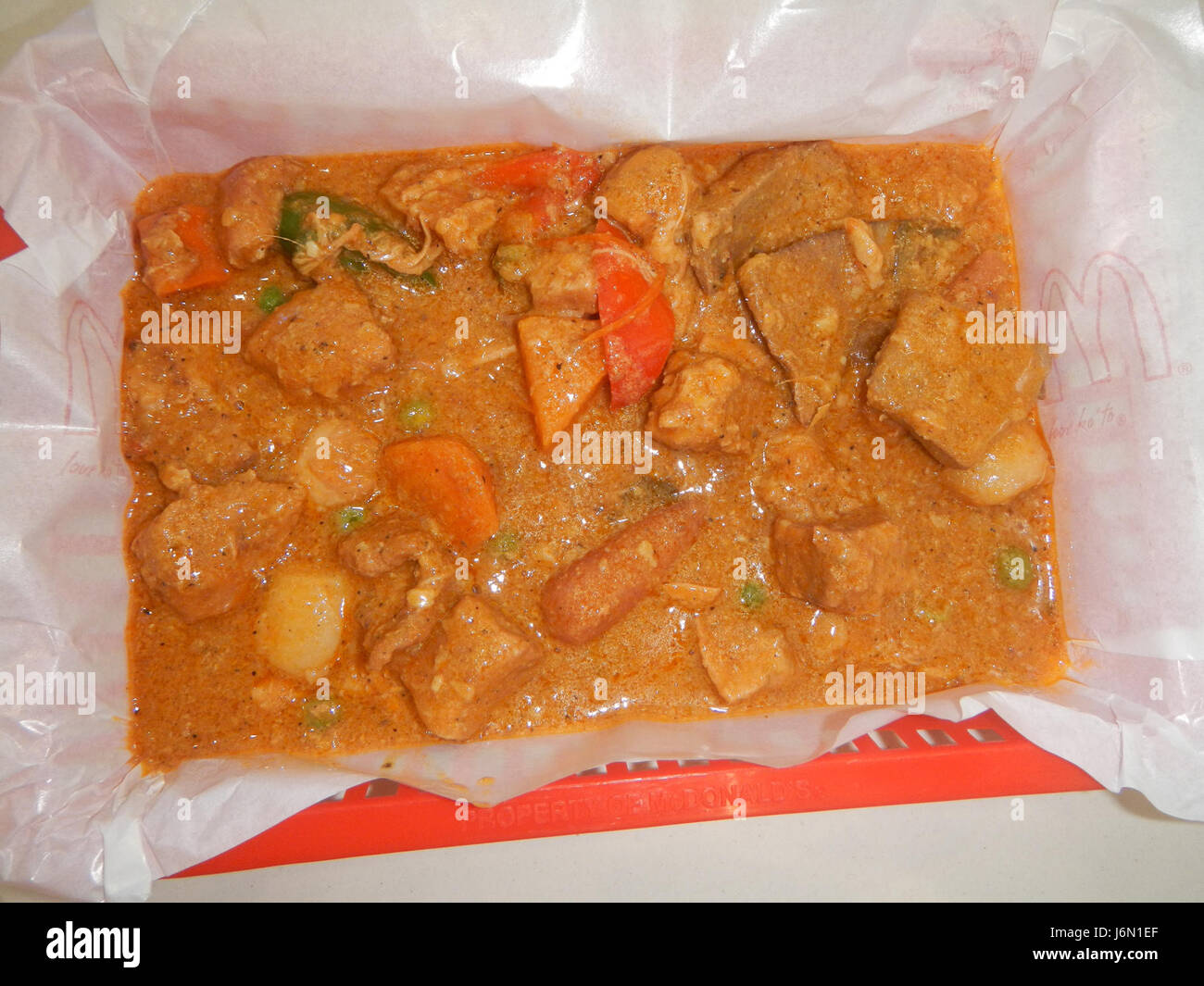 This refers to Caldereta, a traditional Filipino dish from the province ...
