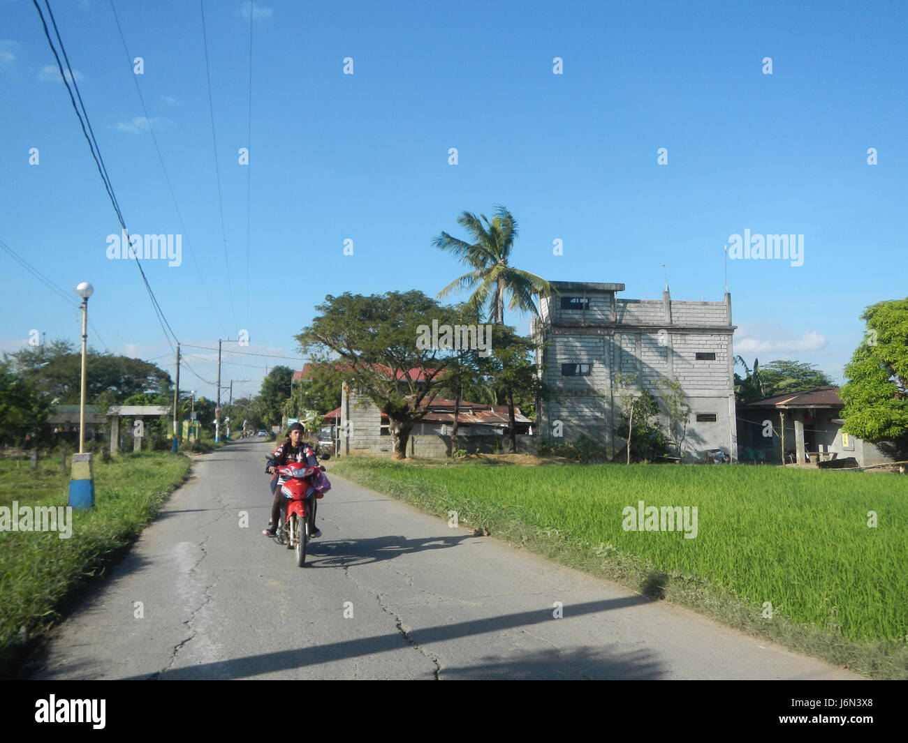 A major road in the Philippines, 06058 Malamig Liciada, located in ...