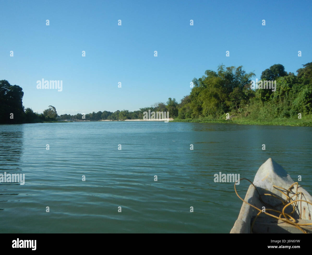 This image showcases the riprap construction along the riverbanks in ...