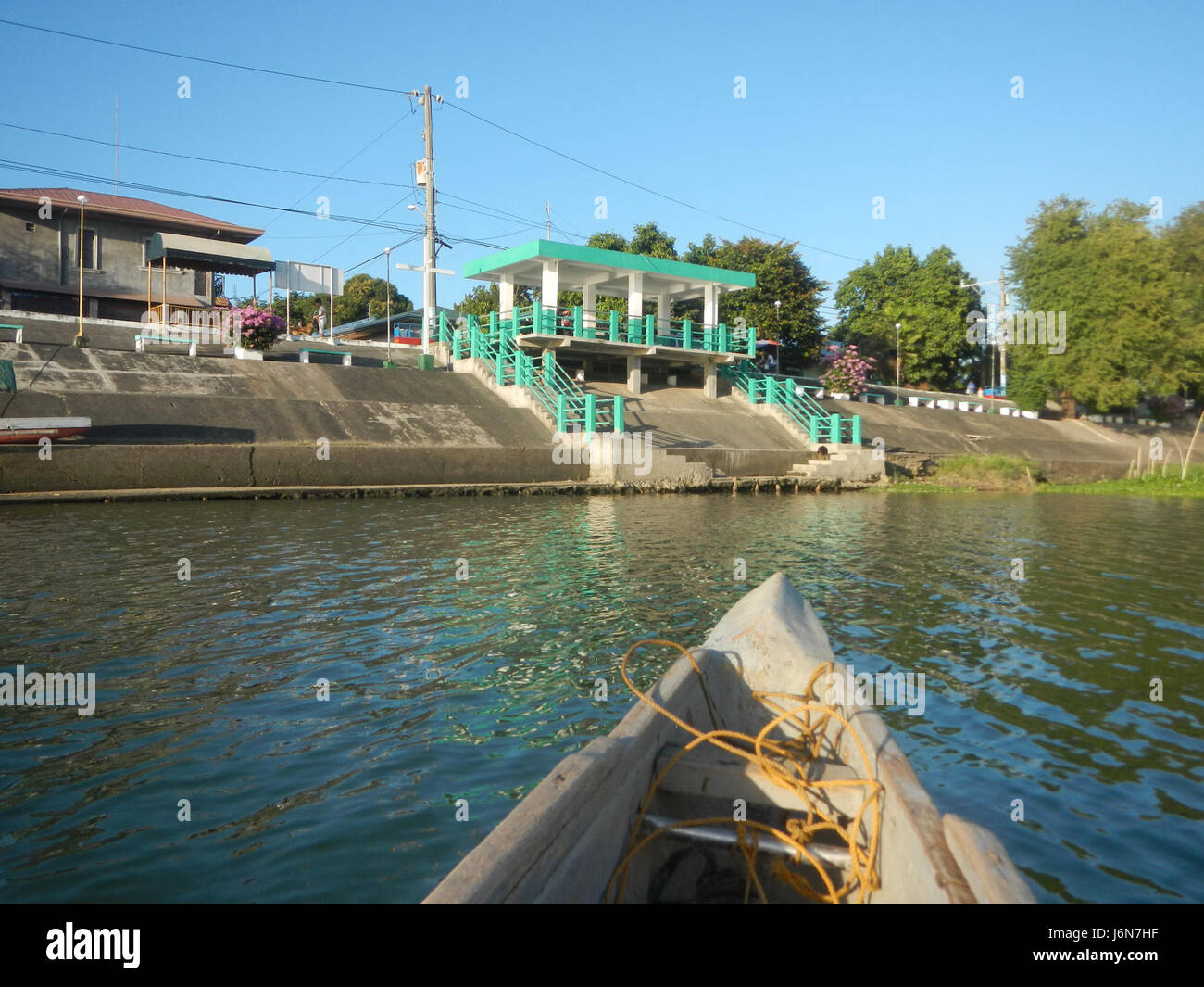 This construction project involves riprap on the riverbanks of the ...