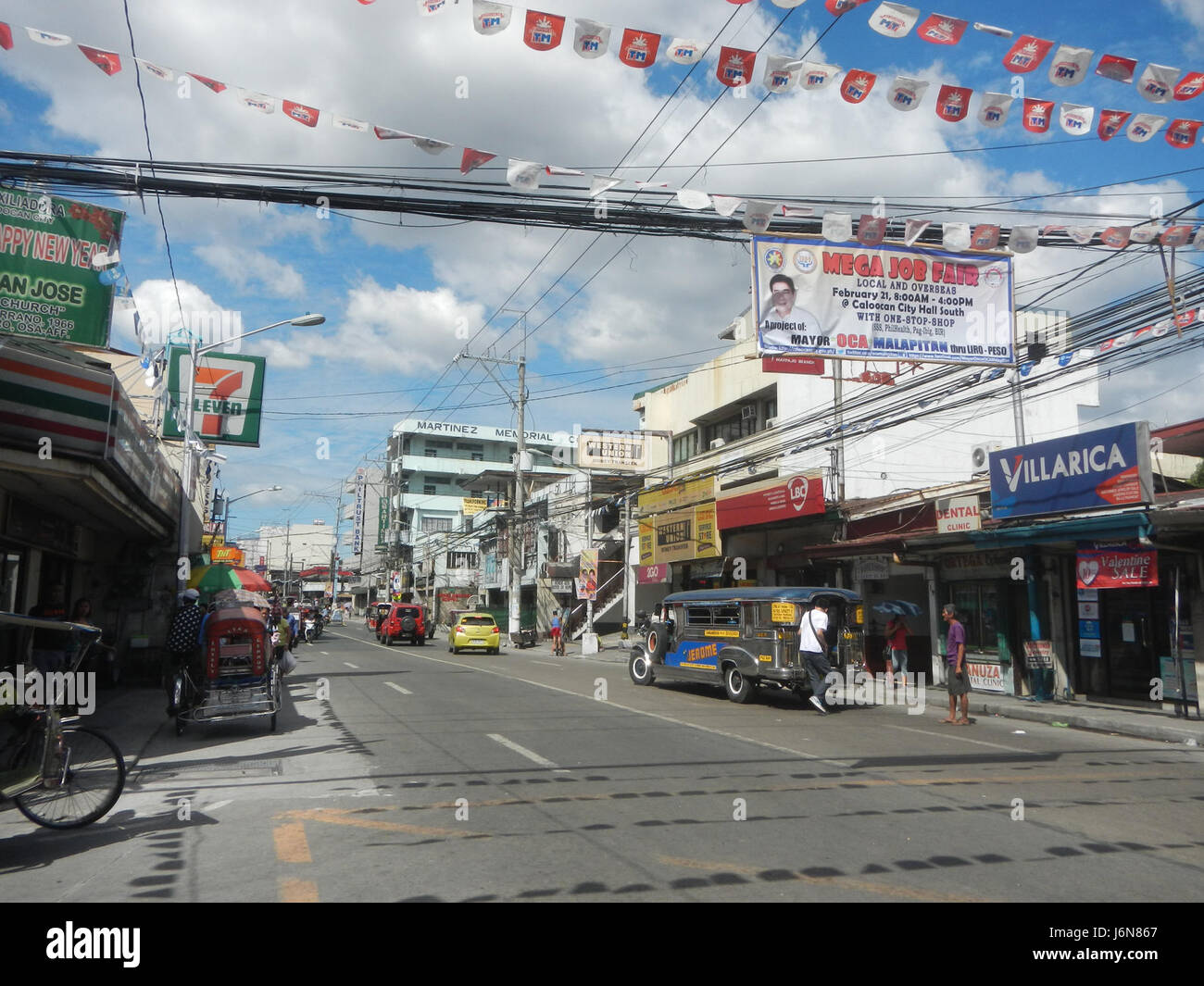 This image shows the intersection of A. Mabini Street in Caloocan City ...