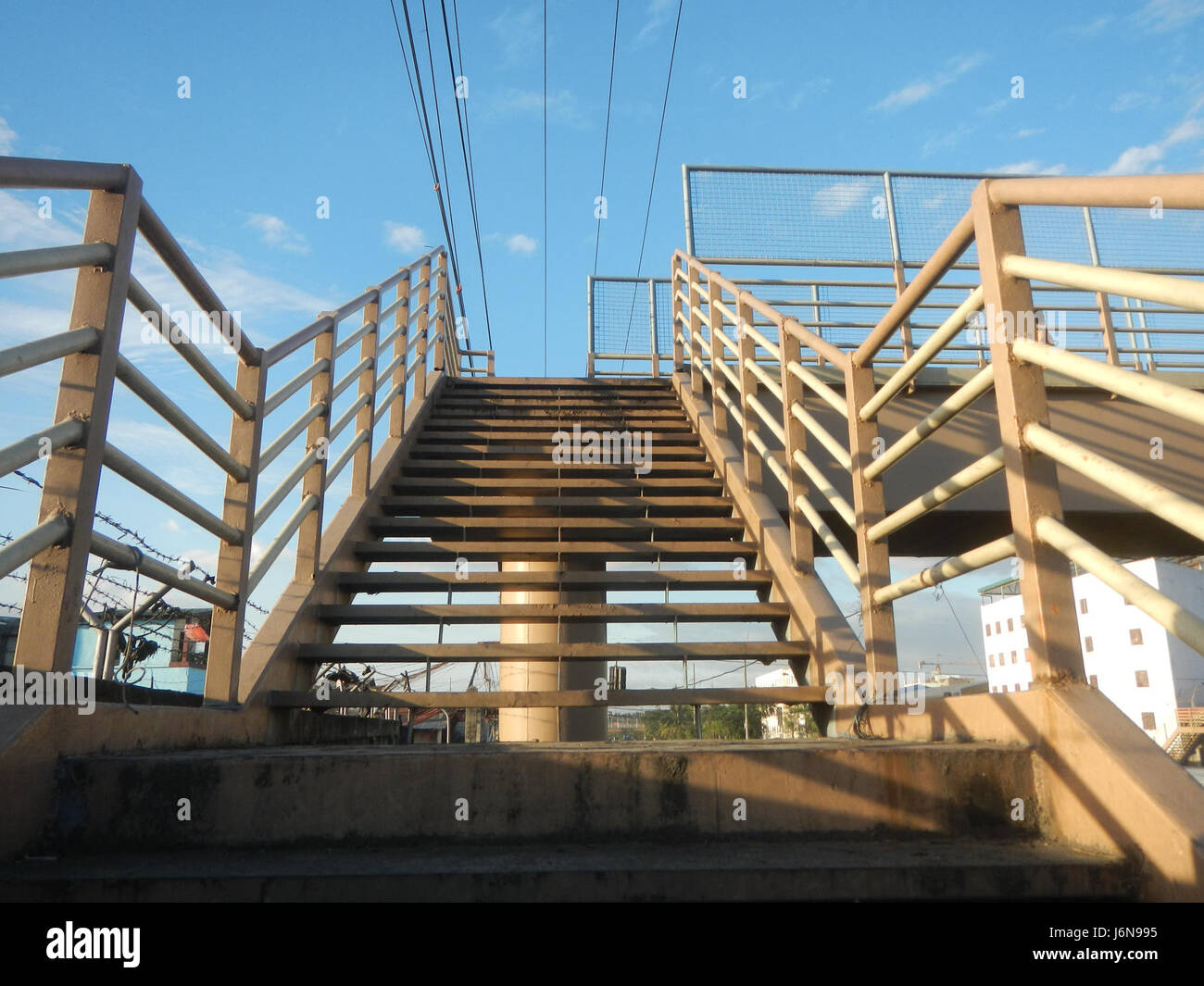 The pedestrian footbridge located at C-2 Capulong on Marcos Road in ...