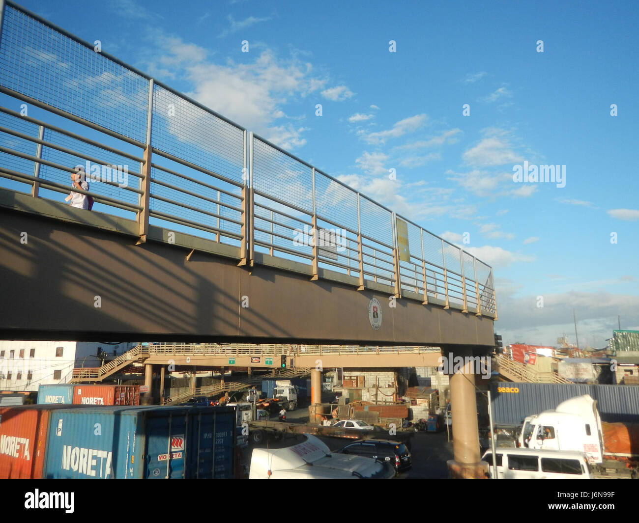 The pedestrian footbridge located at Capulong Marcos Road, Tondo ...