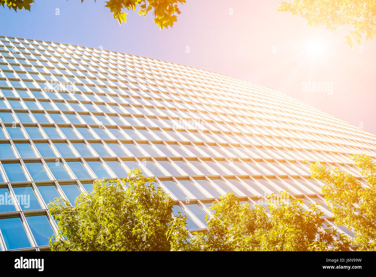 Perspective view of contemporary office building Stock Photo - Alamy