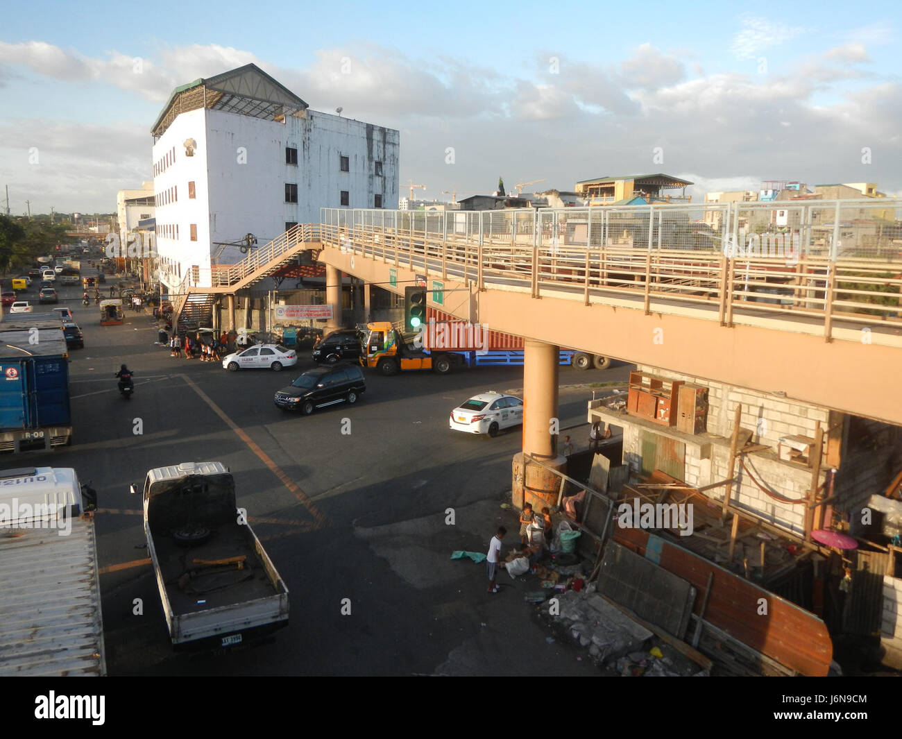 This image shows a pedestrian footbridge on Capulong Marcos Road ...