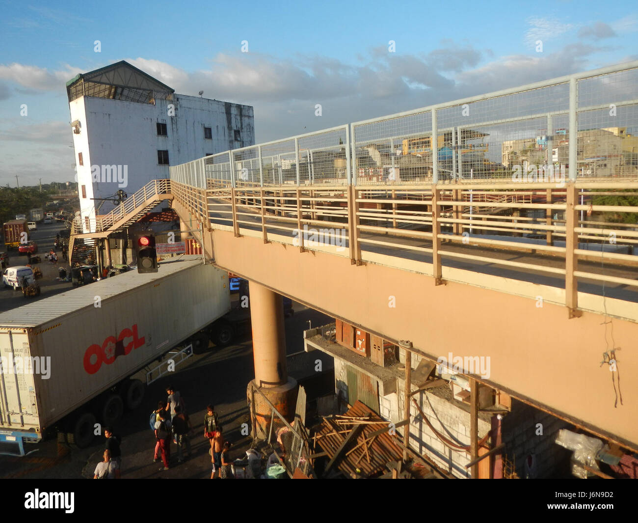 The pedestrian footbridge at Capulong Marcos Road, Radial Road 46, in ...
