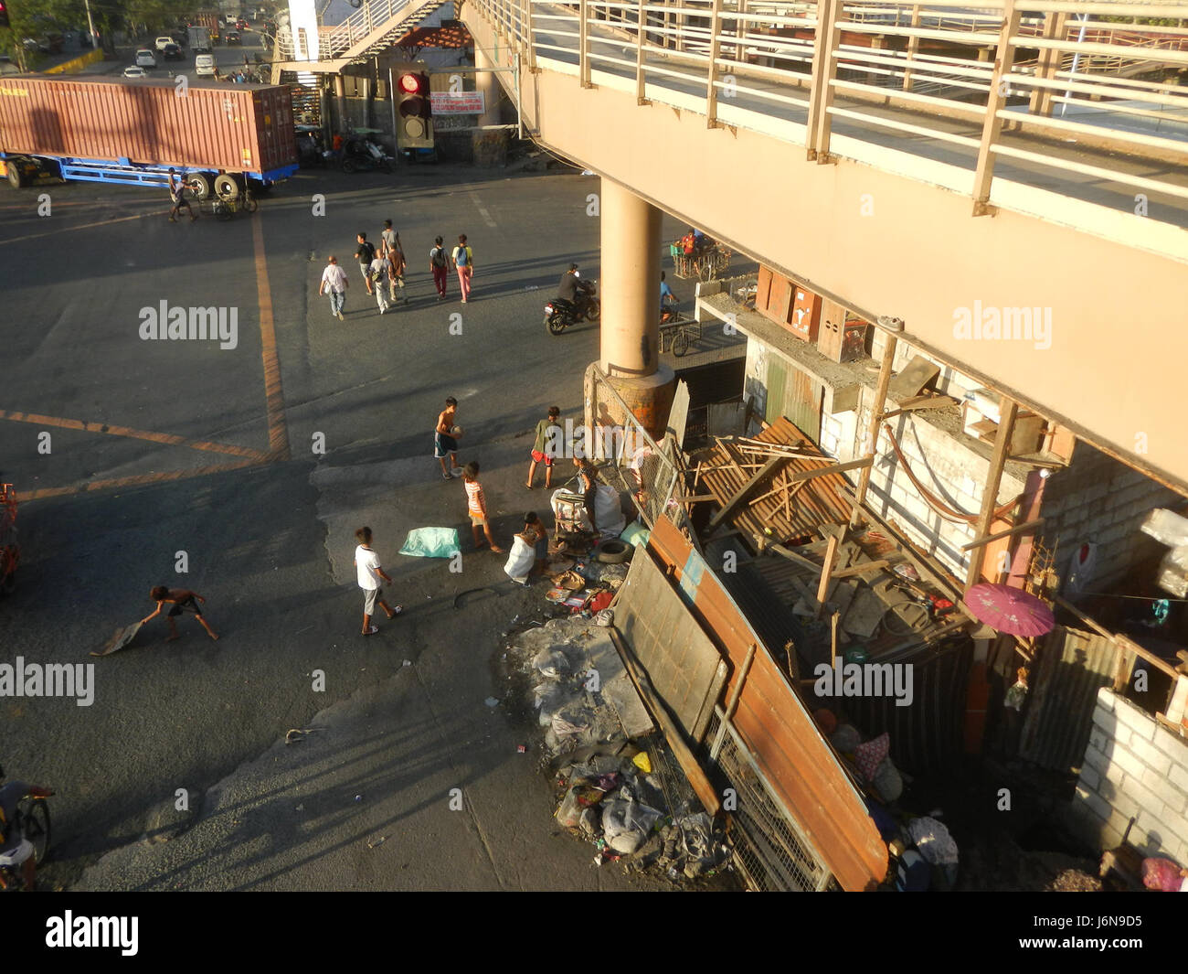 This image depicts the pedestrian footbridge at Capulong on Marcos Road ...