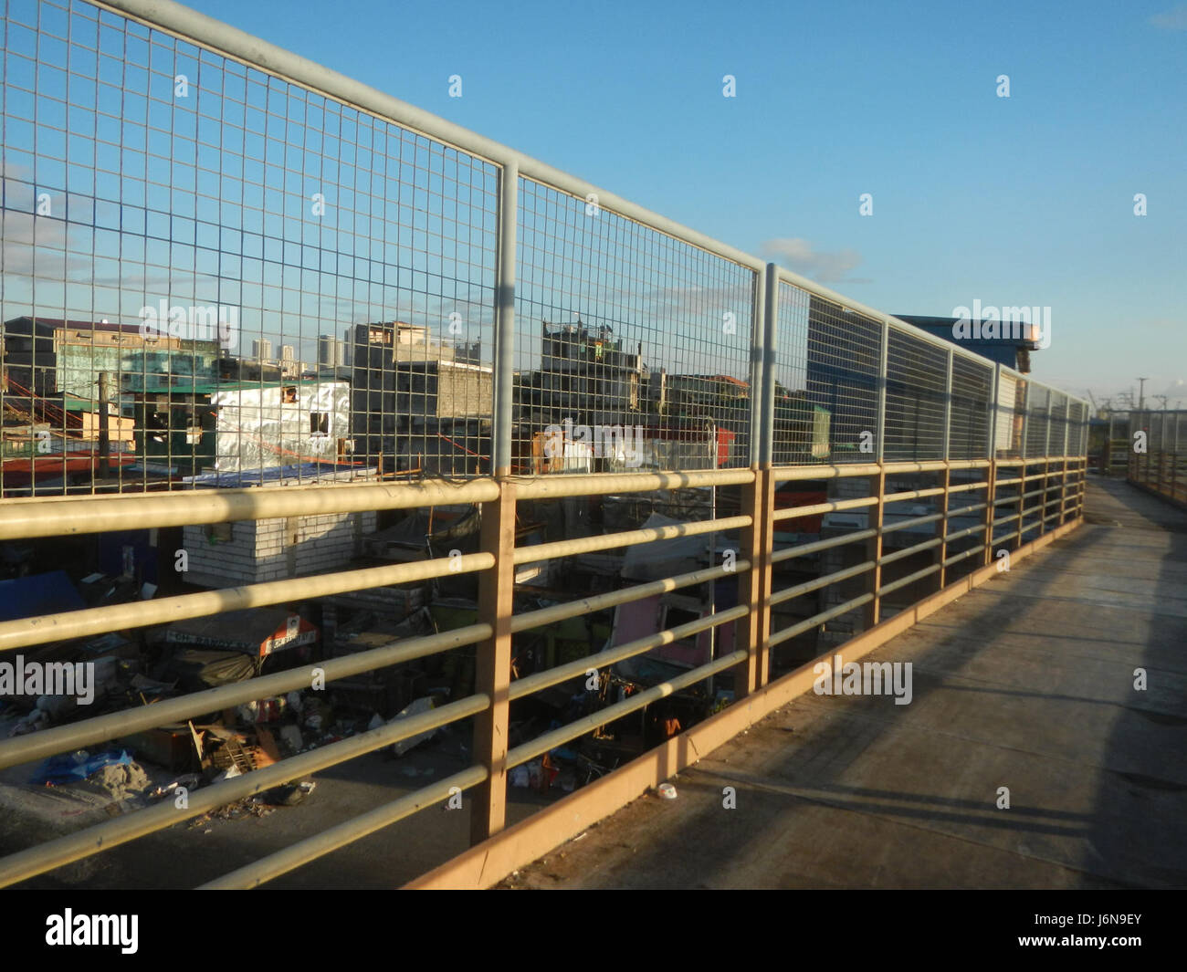 The pedestrian footbridge C-2 located on Capulong Marcos Road in Tondo ...