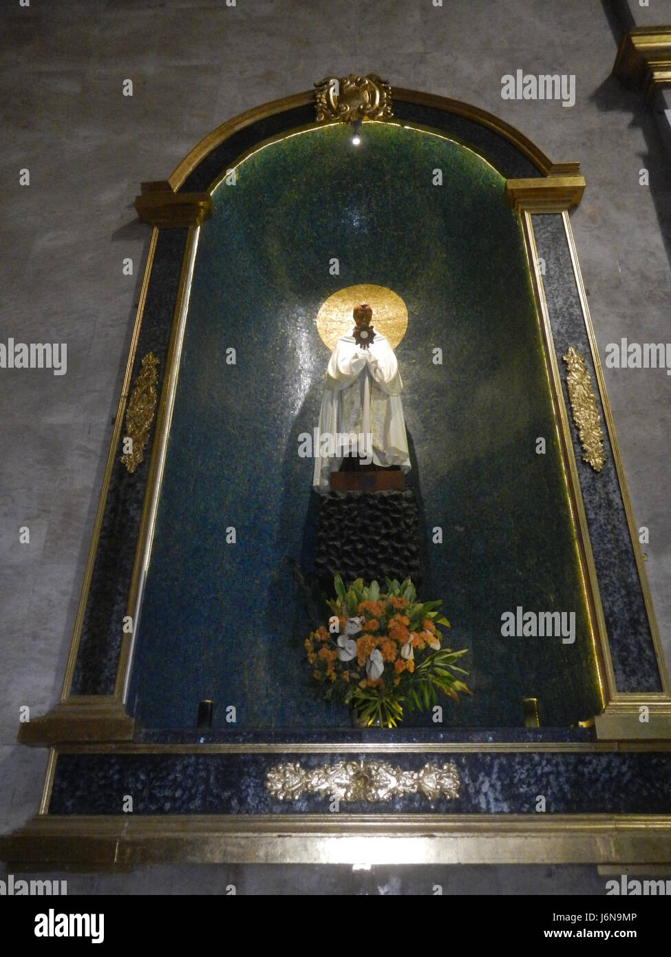 This image depicts the statue of Our Lady of the Pillar by Pierre ...