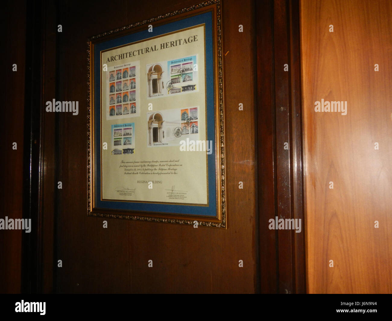 This image shows the interior of the Regina Building, located in ...